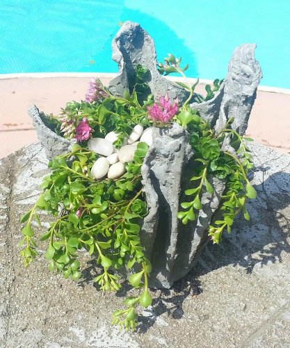 DIY γλάστρες από παλιά ρούχα και τσιμέντο | ΤΕΧΝΟΤΡΟΠΙΕΣ